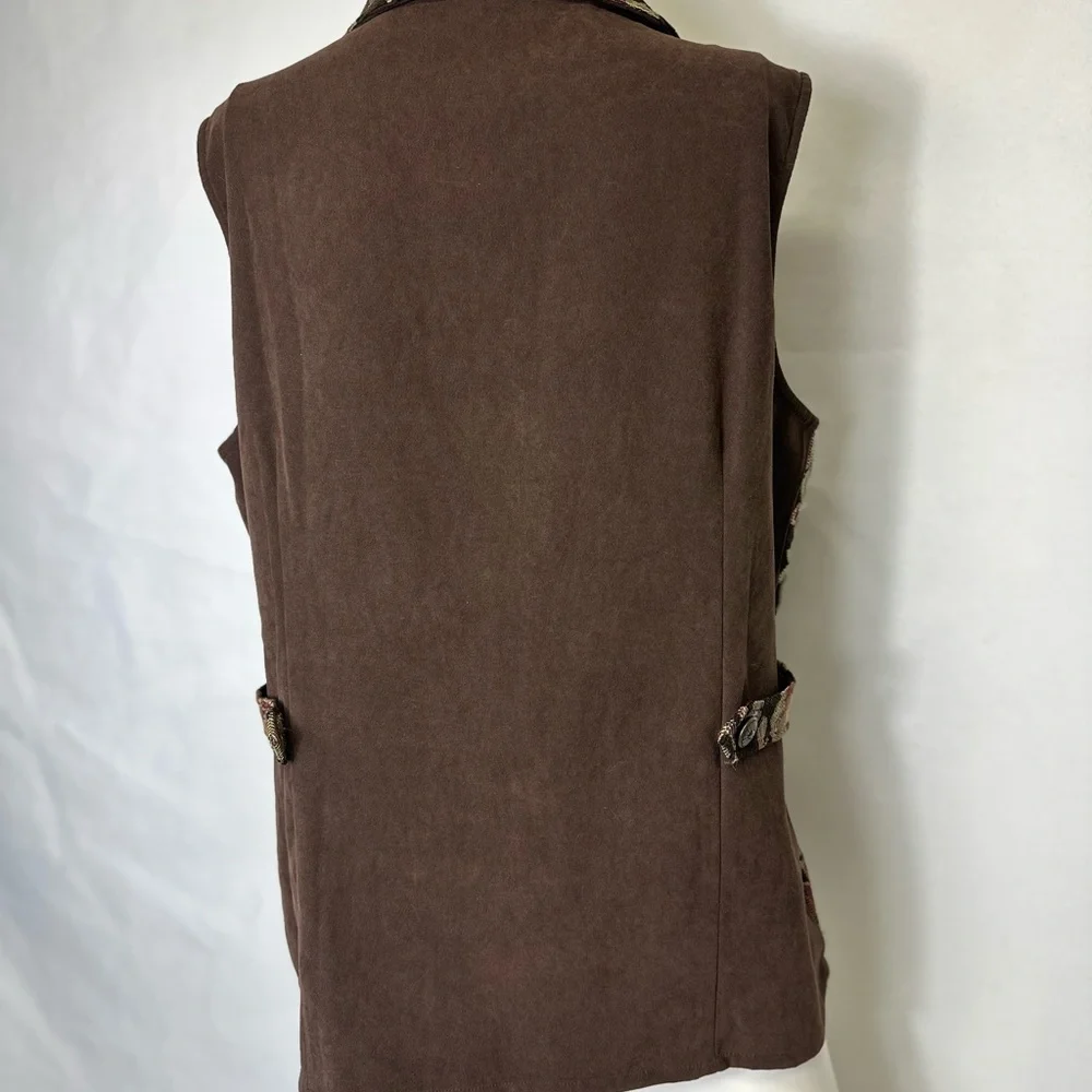 Susan Graver | Jackets & Coats | Susan Graver M Zip Up Collared Vest ...